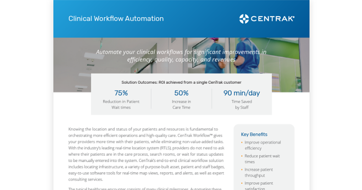 Clinical Workflow Automation Clinical Workflow Automation