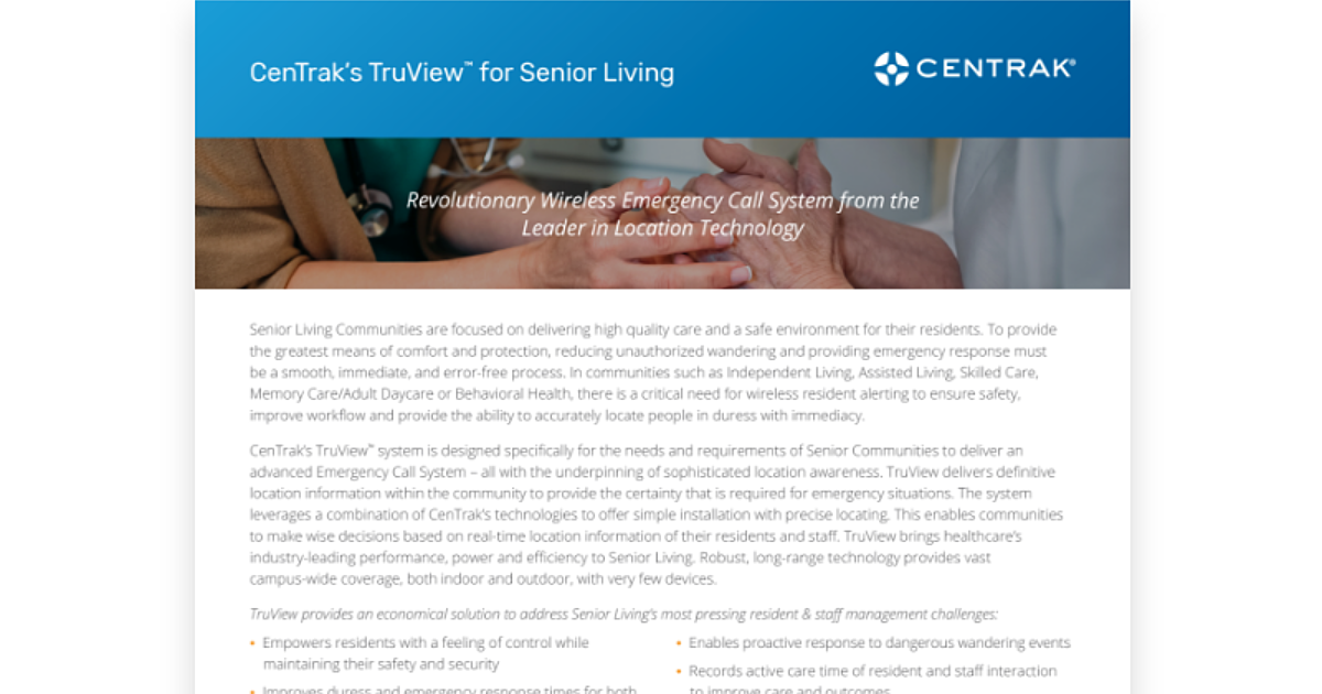 TruView Solution for Senior Living