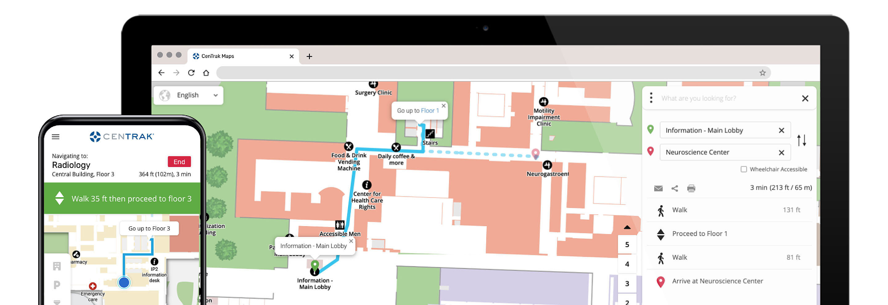 Digital Wayfinding | CenTrak Experience | Solutions | CenTrak